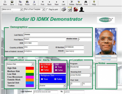 IDMX screen - EndurID EndurID